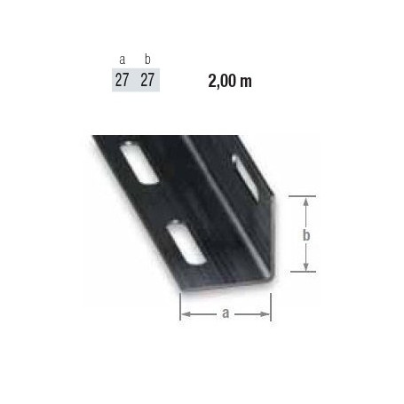 Cornières perforées en acier profilé à froid de 27 mm en 2 mètres